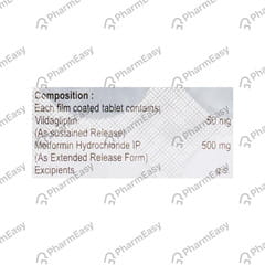 Viltab 50/500mg Strip Of 15 Tablets: Uses, Side Effects, Price & Dosage ...
