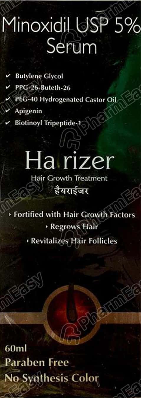 Hairizer 5 %W/V Serum (60): Uses, Side Effects, Price & Dosage | PharmEasy
