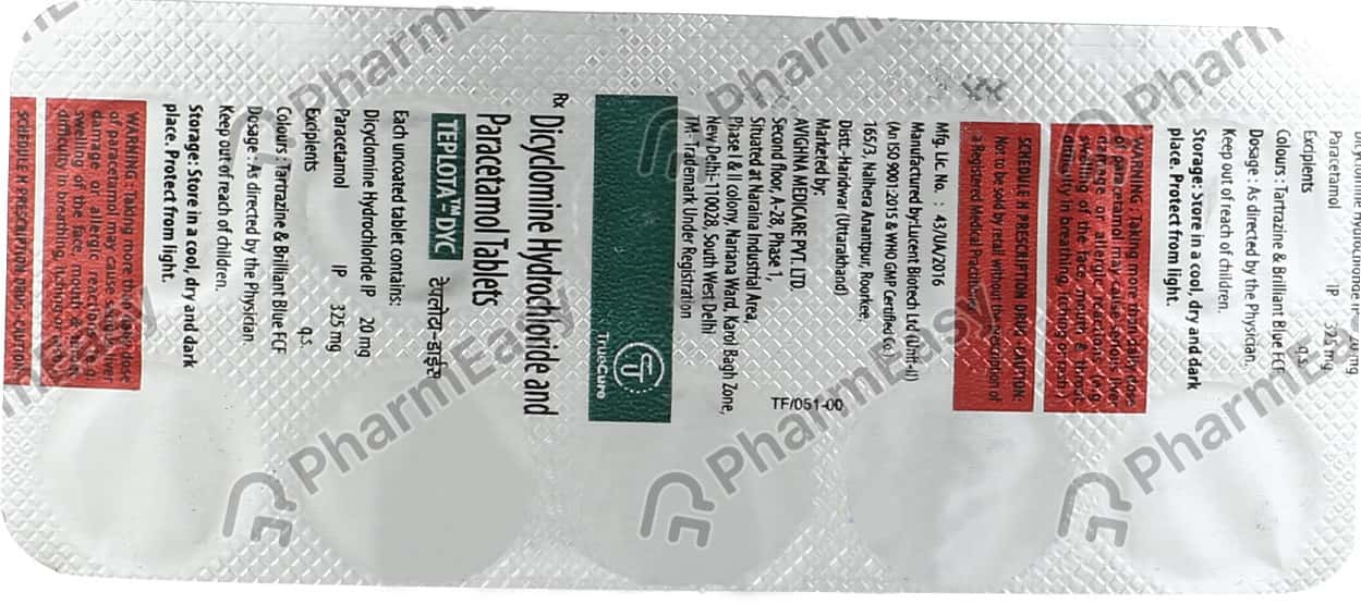 Teplota Dyc Strip Of 10 Tablets: Uses, Side Effects, Price & Dosage ...