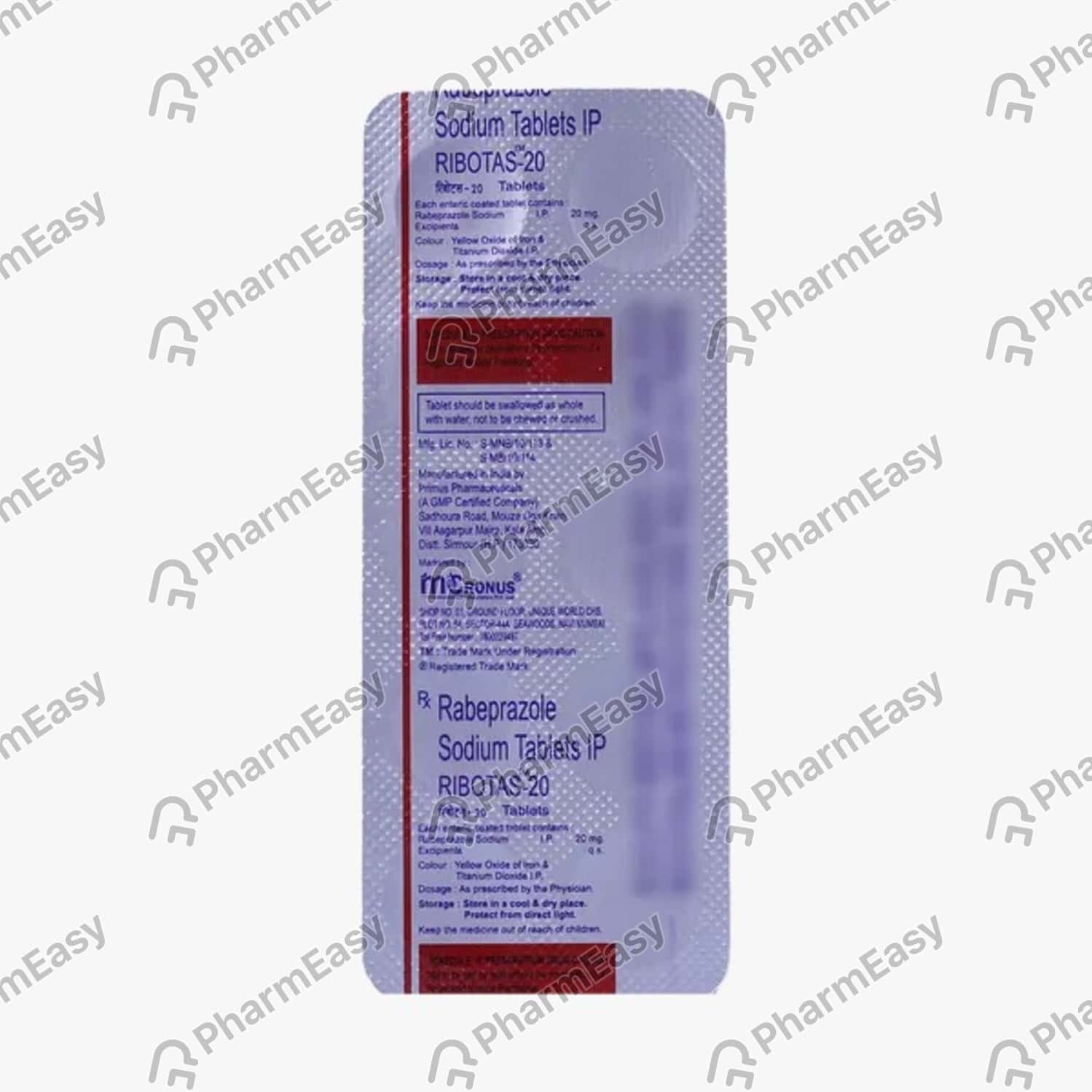 Ribotas 20 MG Tablet (10): Uses, Side Effects, Price & Dosage | PharmEasy