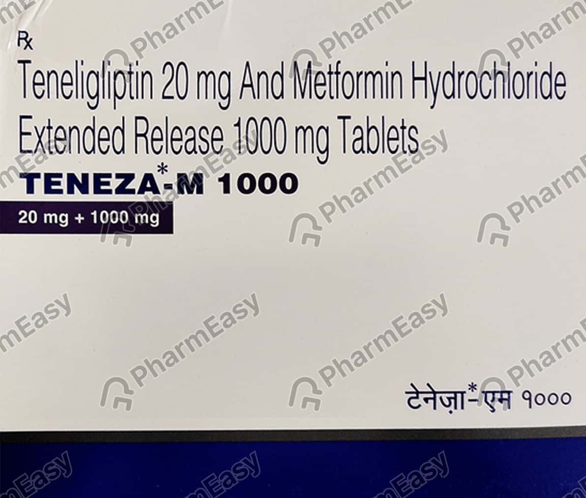 Teneza M 1000mg Strip Of 15 Tablets: Uses, Side Effects, Price & Dosage ...