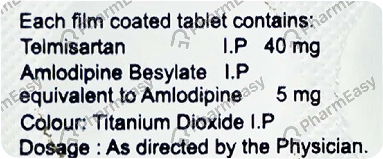 Telmisim Am 40 Mg Tablet 10: Uses, Side Effects, Price & Dosage | PharmEasy