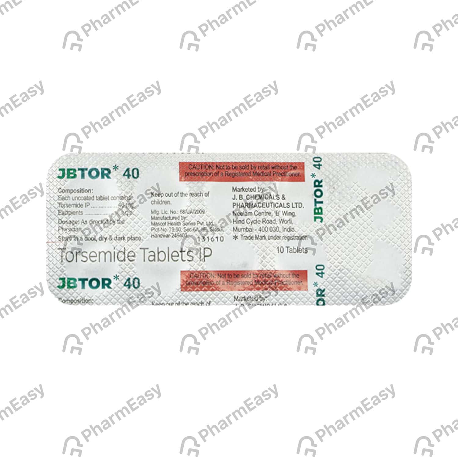 Jbtor 40 MG Tablet (10): Uses, Side Effects, Price & Dosage | PharmEasy