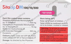 Sitacip Dm 100/10/500mg Strip Of 10 Tablets: Uses, Side Effects, Price ...