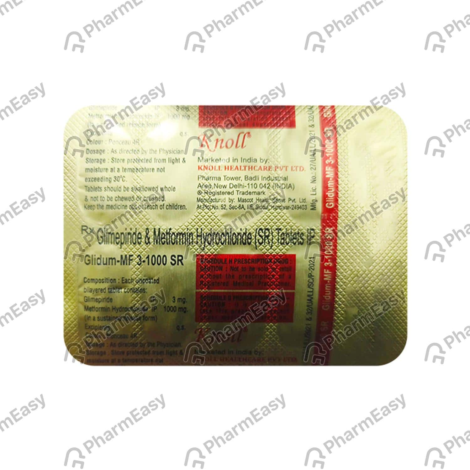 Glidum Mf 3/1000mg Sr Strip Of 10 Tablets: Uses, Side Effects, Price ...