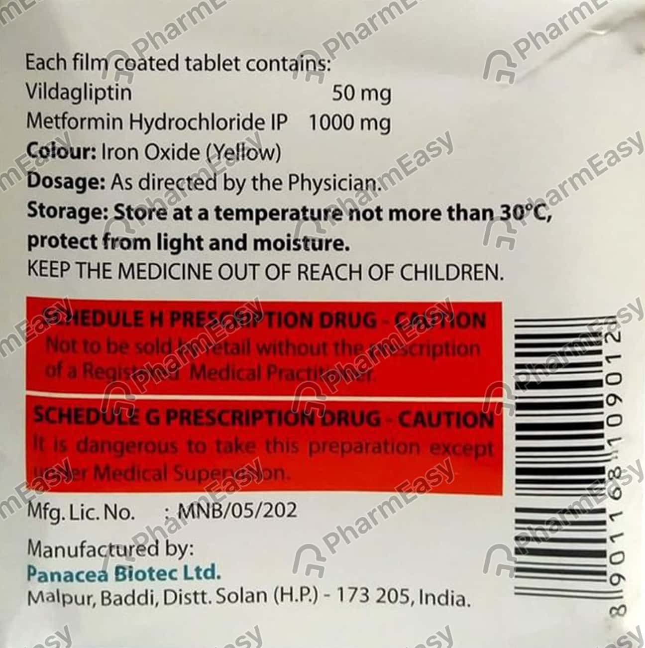 Vilact M 1000mg Strip Of 10 Tablets: Uses, Side Effects, Price & Dosage ...