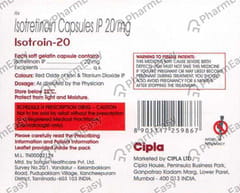 Isotroin 20 Capsule: Uses, Side-effects, Price, Dosage & More Info ...