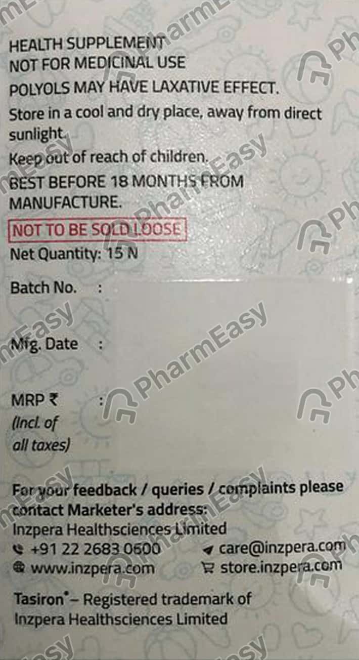 Buy Tasiron Tangy Orange Flavour Sachet Of 0.75gm Oral Powder (Pack Of ...