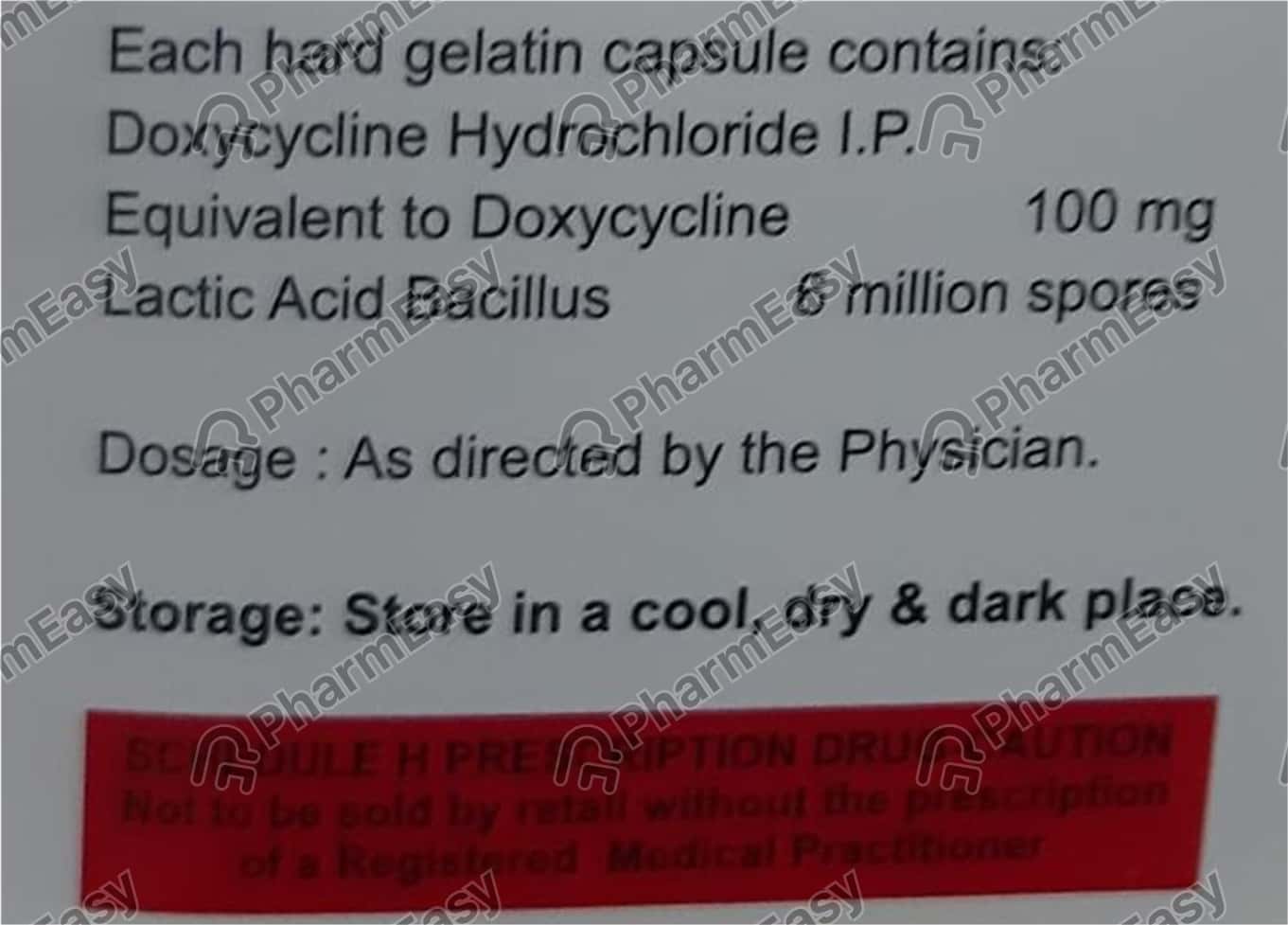 Doxycon Lb Strip Of 10 Capsules: Uses, Side Effects, Price & Dosage ...