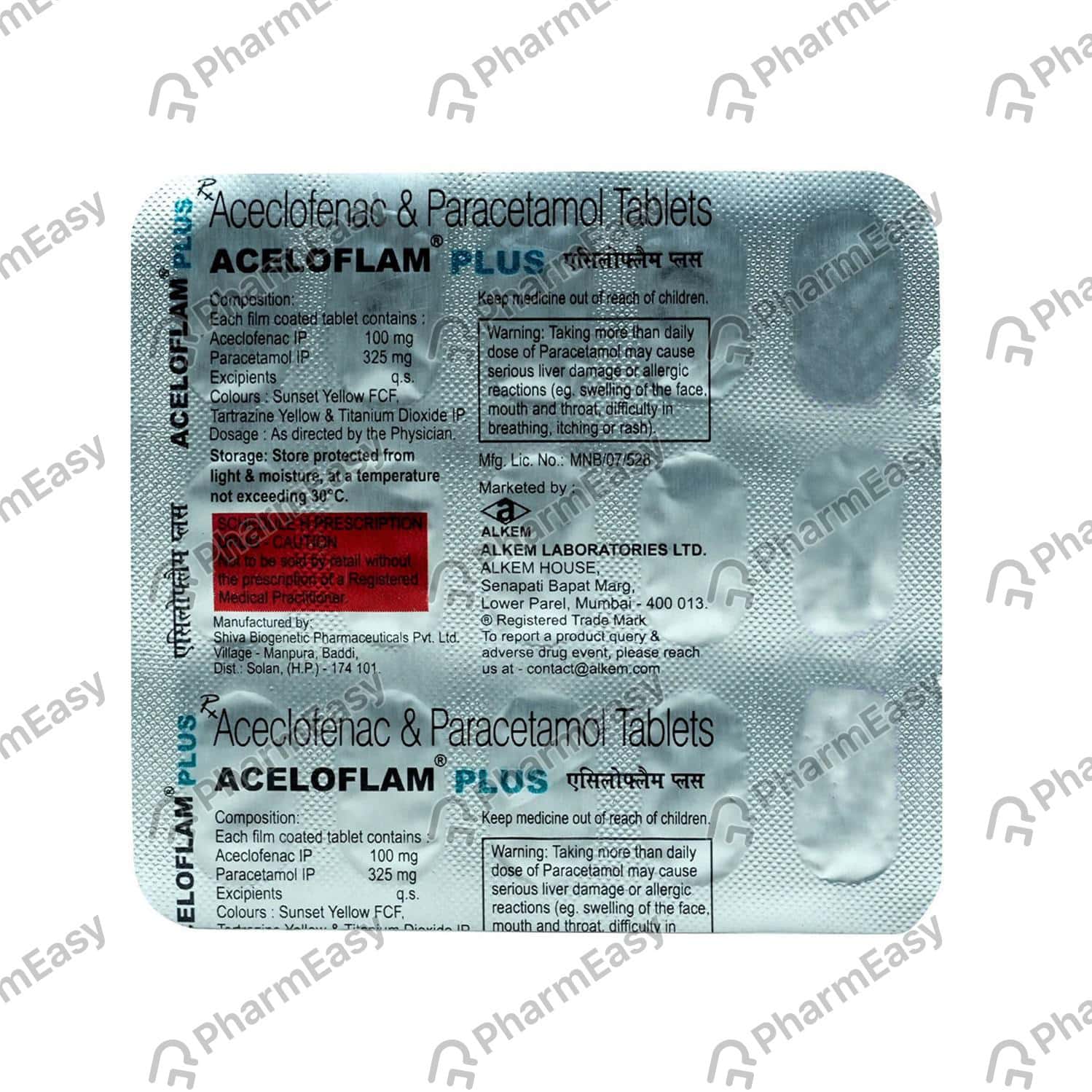 Aceloflam Plus Strip Of 15 Tablets: Uses, Side Effects, Price & Dosage ...