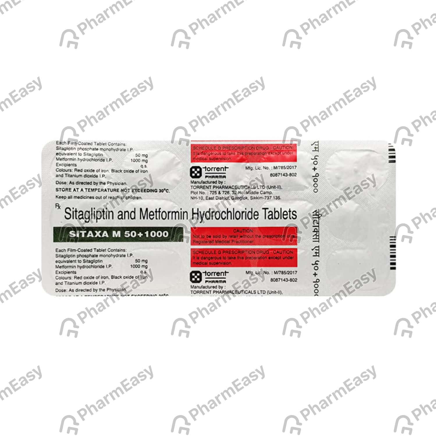 Sitaxa M 50/1000mg Strip Of 15 Tablets: Uses, Side Effects, Price ...
