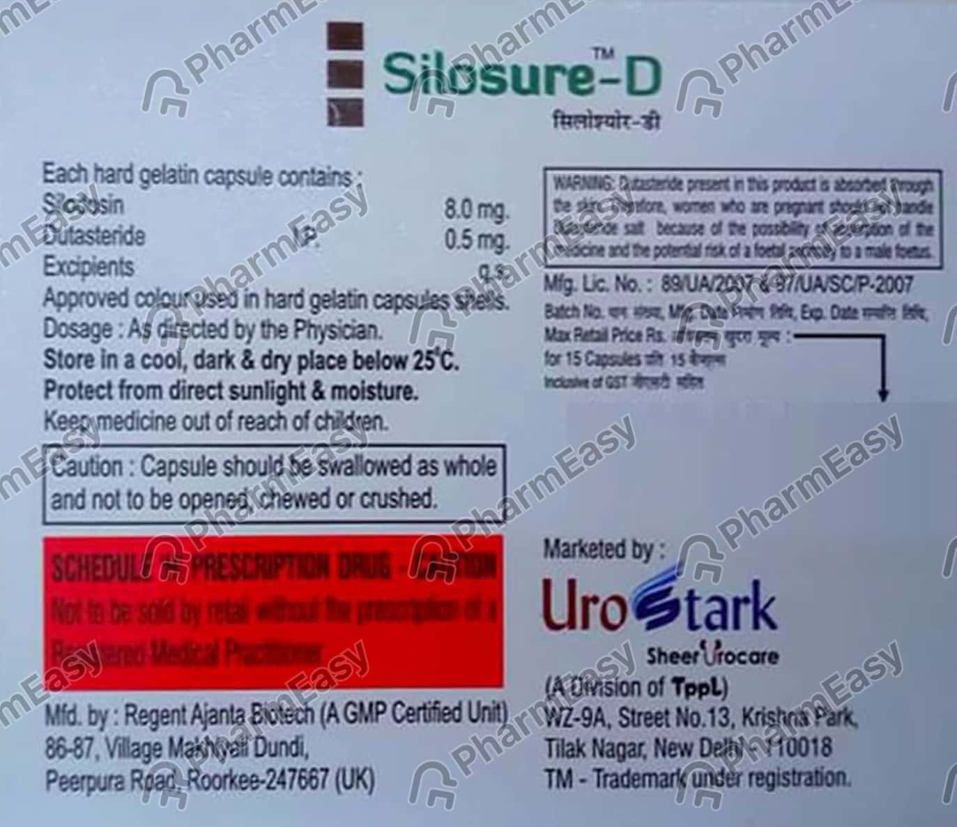 Silosure D Strip Of 15 Capsules: Uses, Side Effects, Price & Dosage ...