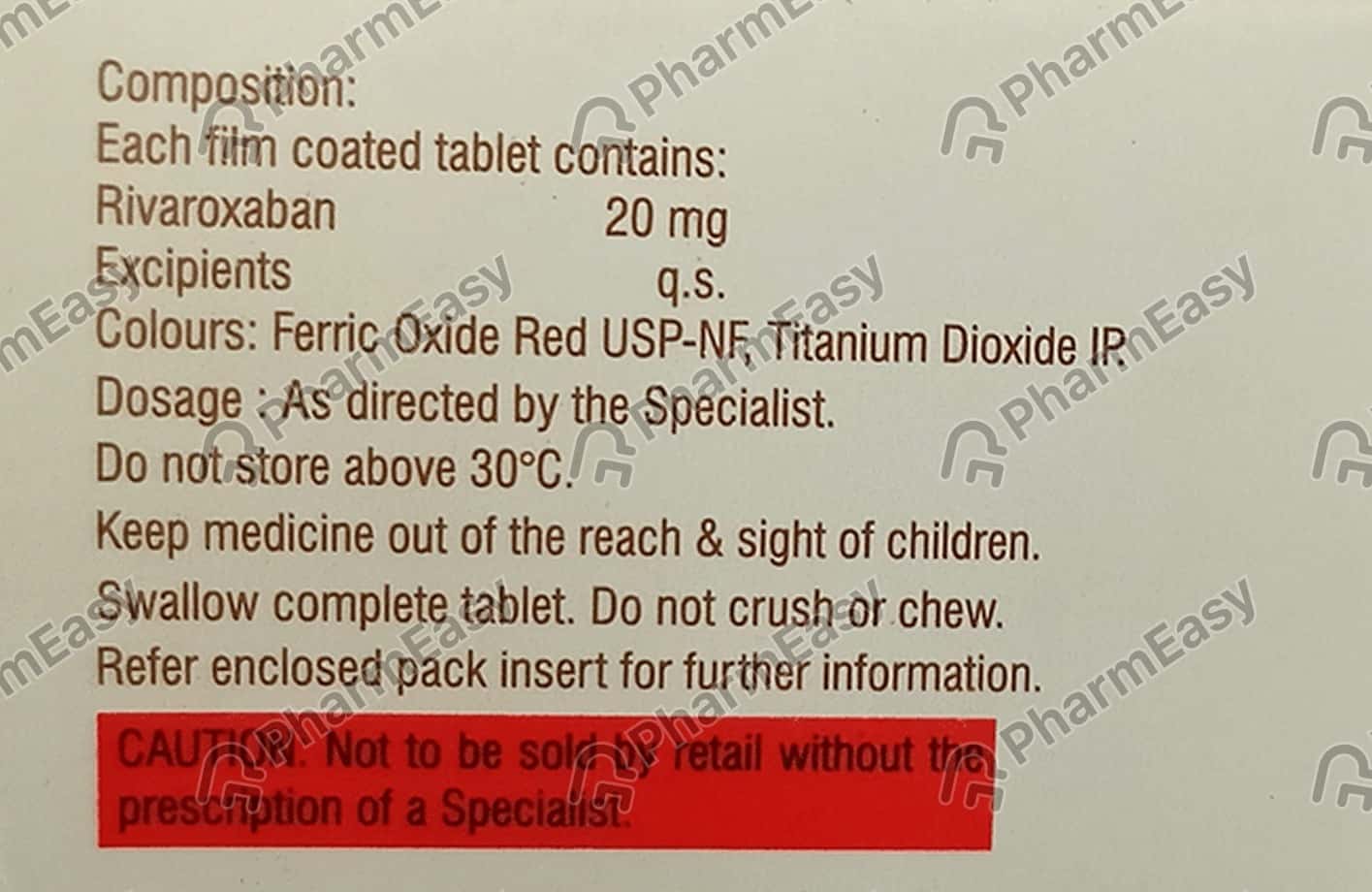 Rixant 20 MG Tablet (10): Uses, Side Effects, Price & Dosage | PharmEasy