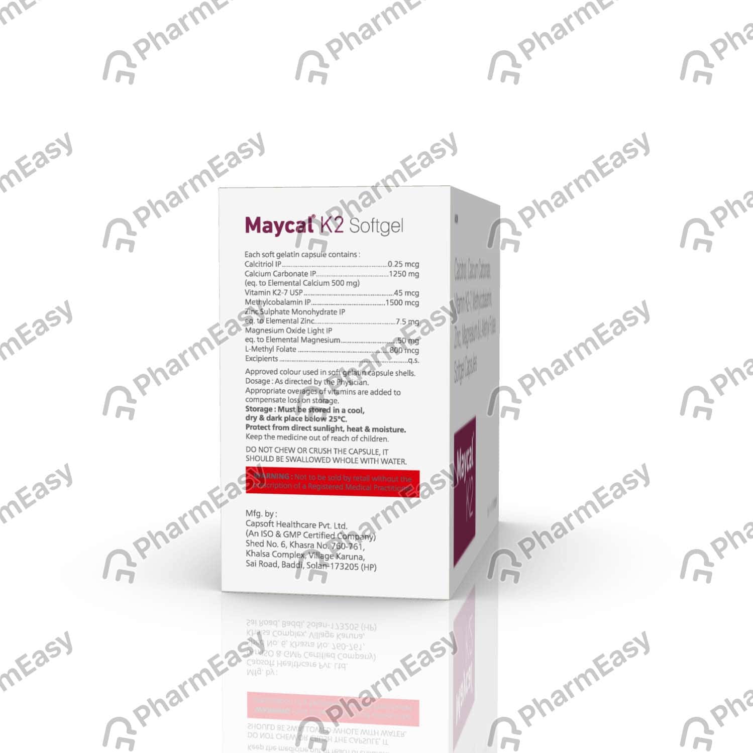 Buy Maycal K2 Strip Of 10 Softgel Capsules Online at Flat 15% OFF ...