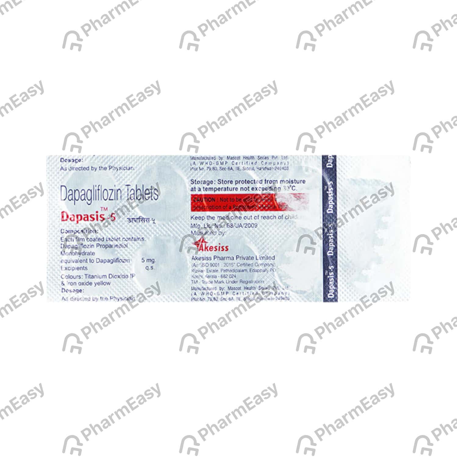 Dapasis 5 MG Tablet (10): Uses, Side Effects, Price & Dosage | PharmEasy