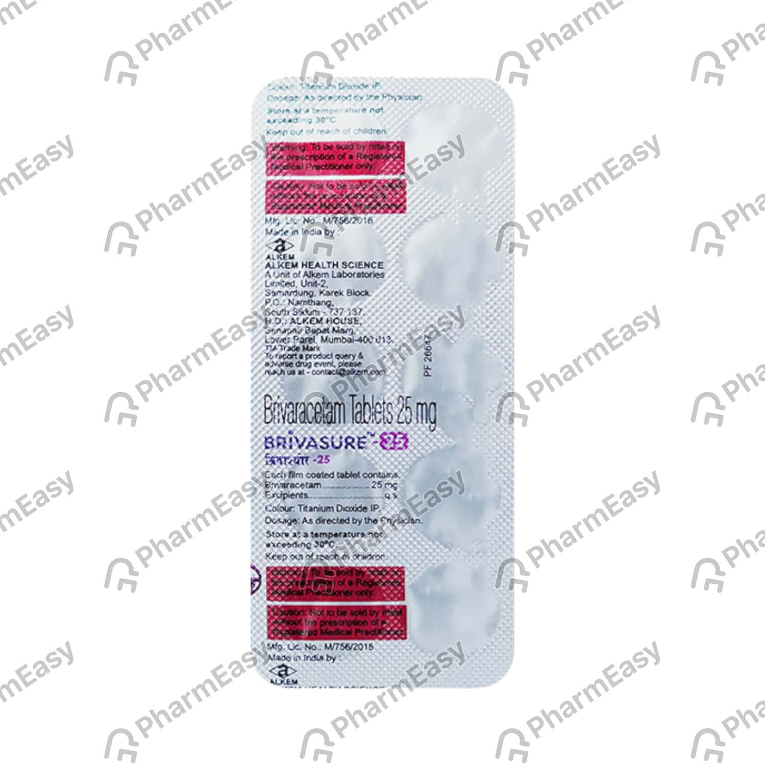Brivasure 25 MG Tablet (10): Uses, Side Effects, Price & Dosage | PharmEasy