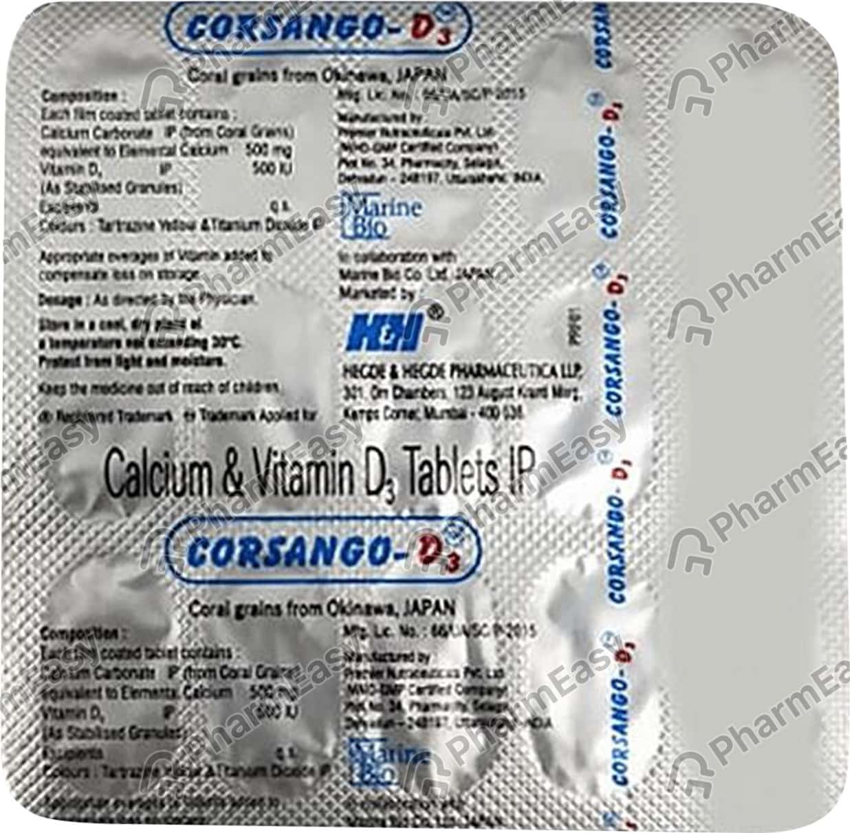 Corsango D3 Strip Of 15 Tablets: Uses, Side Effects, Price & Dosage ...