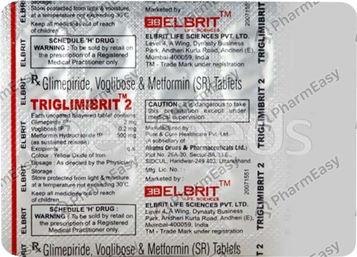 Triglimibrit 2mg Strip Of 10 Tablets: Uses, Side Effects, Price, Dosage ...