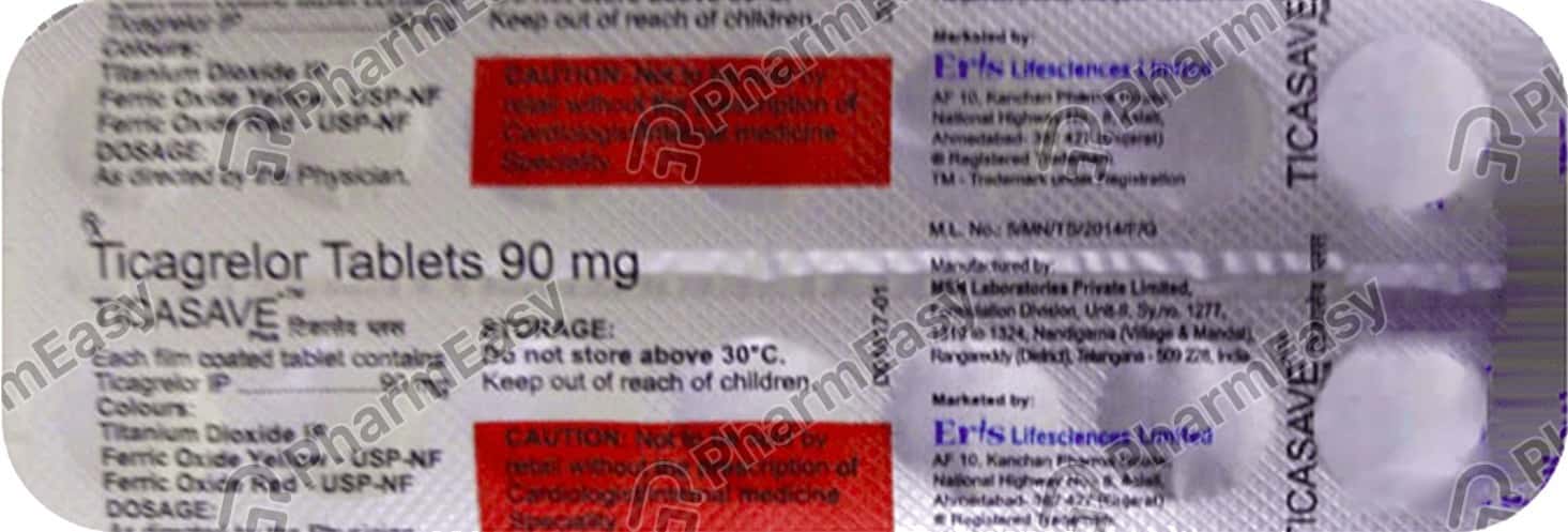 Ticasave 90 MG Tablet (14): Uses, Side Effects, Price & Dosage | PharmEasy