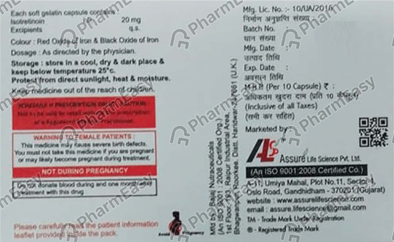 I Sure 20 MG Capsule (10): Uses, Side Effects, Price & Dosage | PharmEasy