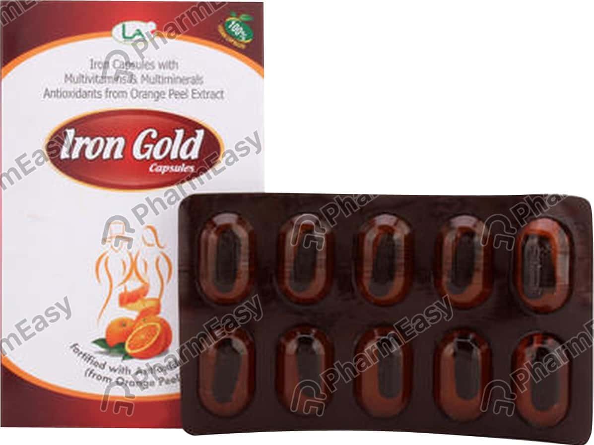 Buy Iron Gold Strip Of 10 Capsules Online at Flat 15% OFF | PharmEasy