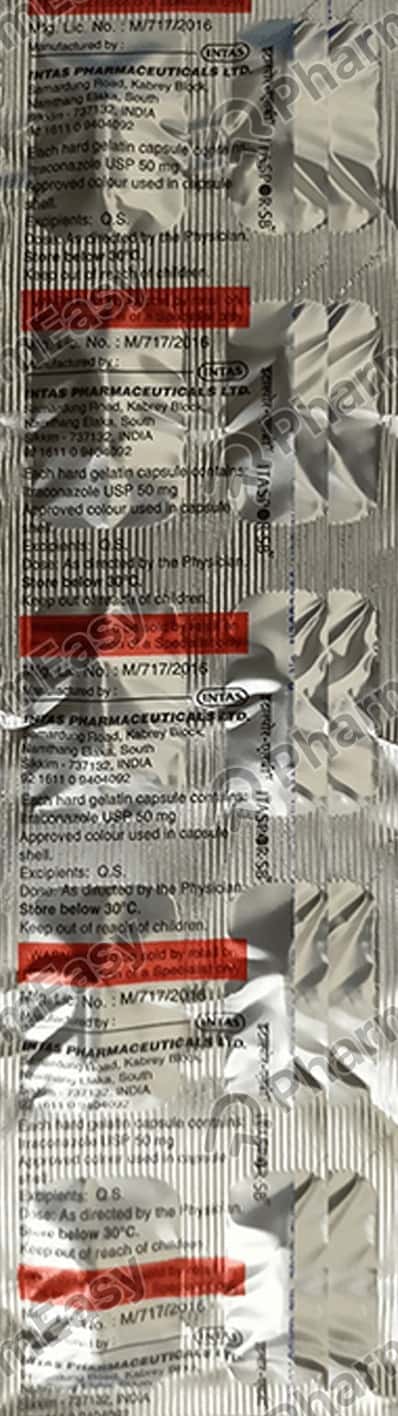 Itaspor Sb 50 MG Capsule (10): Uses, Side Effects, Price & Dosage ...