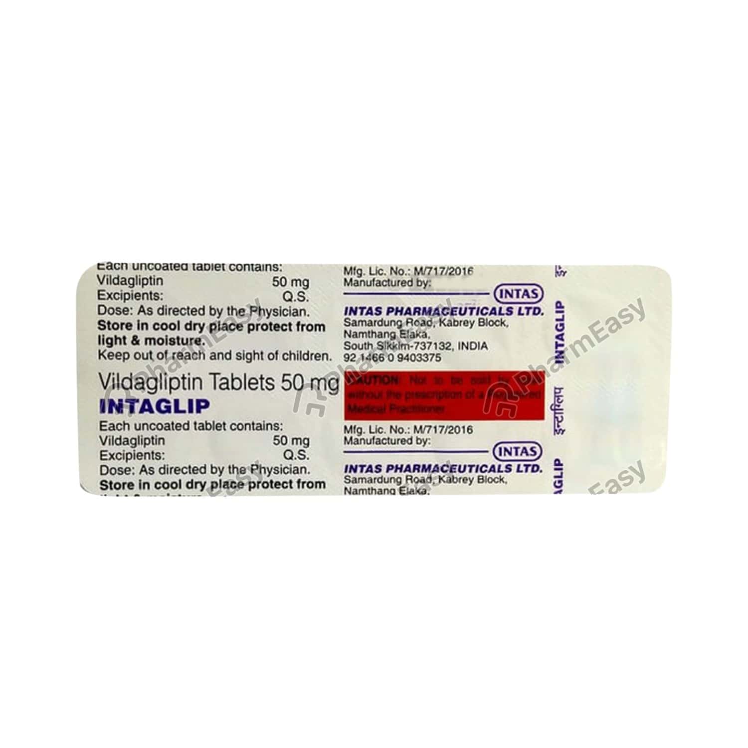 Buy Intaglip 50 MG Tablet (10) Online at Flat 18% OFF* | PharmEasy