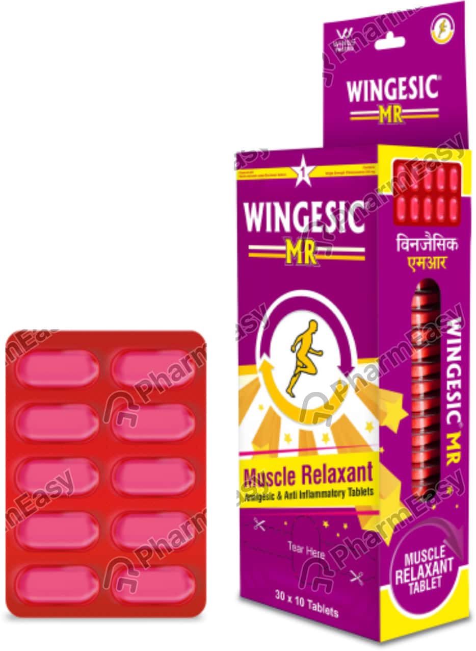 Wingesic Mr Strip Of 10 Tablets: Uses, Side Effects, Price & Dosage ...