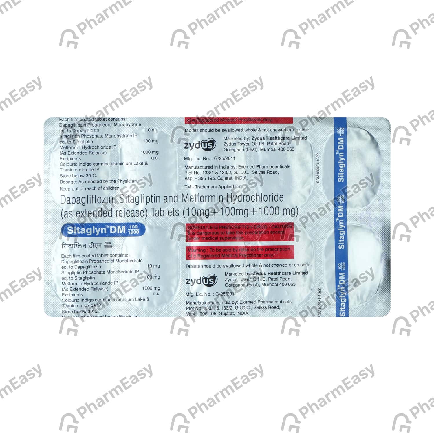 Sitaglyn Dm 100/1000 Tablet: Uses, Side-effects, Price, Dosage & More ...