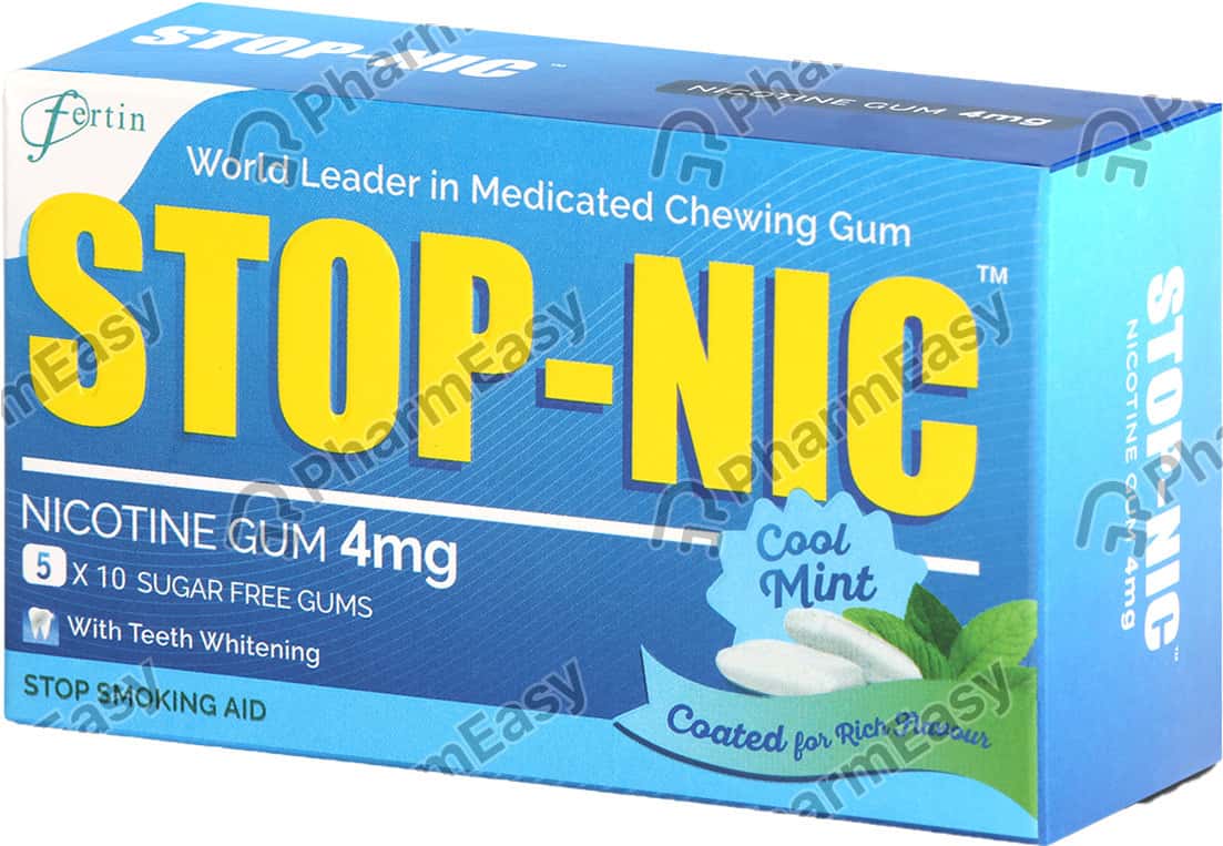 Stop Nic 4 MG Chewing Gum (50): Uses, Side Effects, Price & Dosage ...