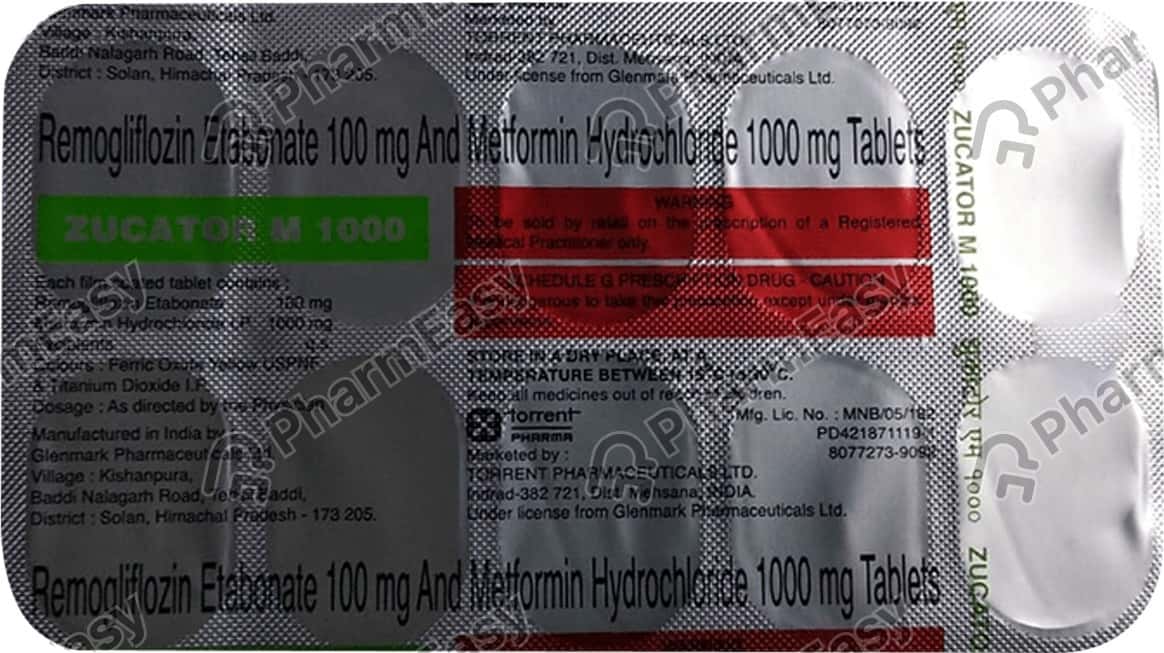 Buy Sgltr M 1000mg Strip Of 10 Tablets Online at Flat 15% OFF | PharmEasy