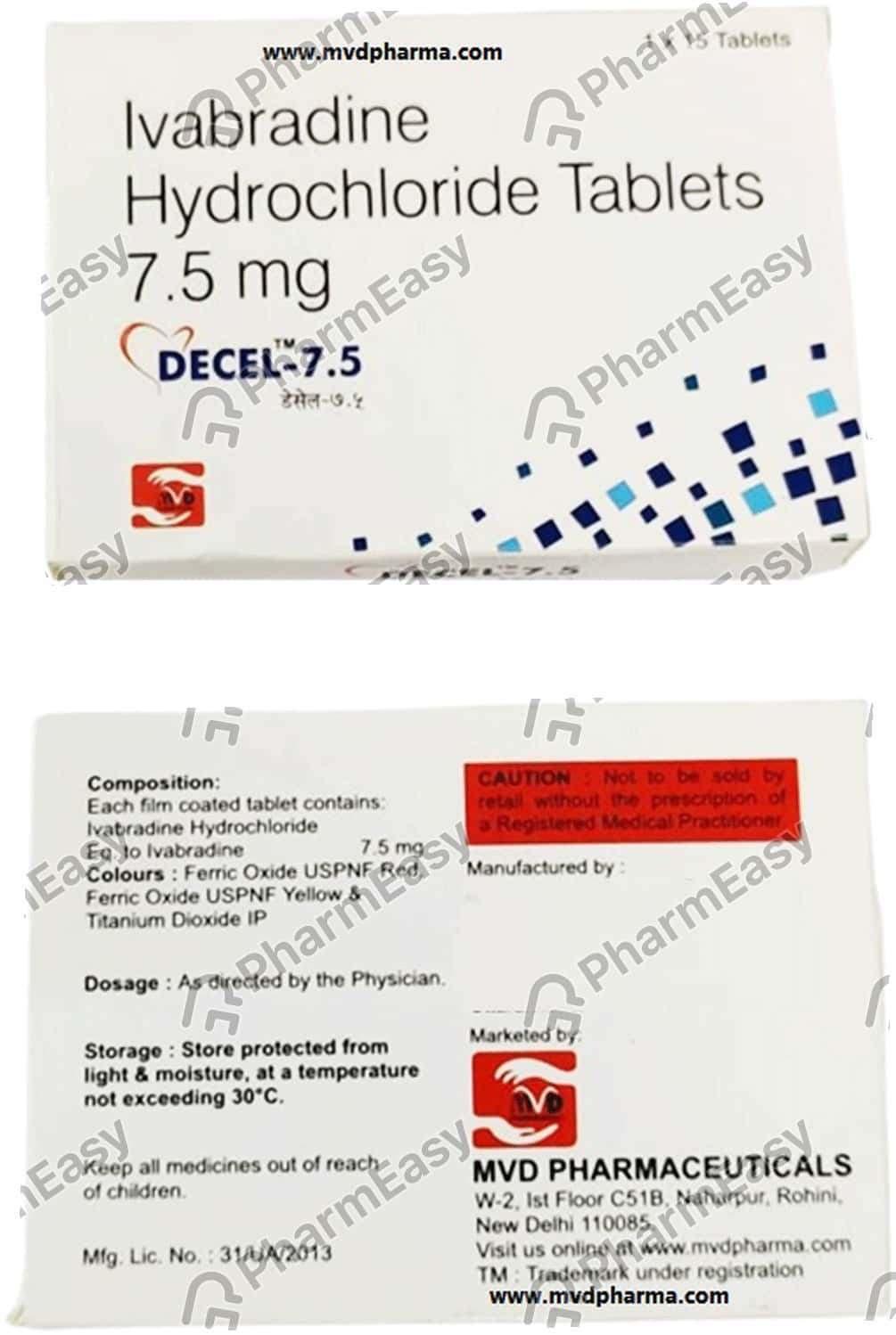 Buy Decel 7.5 MG Tablet (15) Online at Flat 15% OFF | PharmEasy