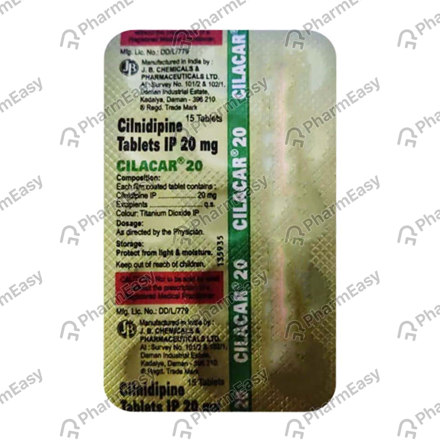 Cilacar 20 Tablet: Uses, Side-effects, Price, Dosage & More Info - PharmEasy