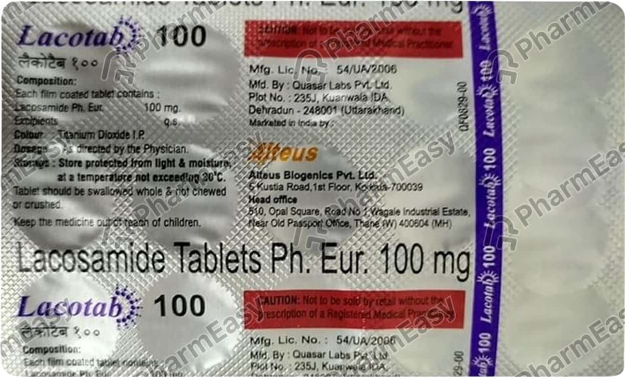 Lacotab 100 MG Tablet (15): Uses, Side Effects, Price & Dosage | PharmEasy