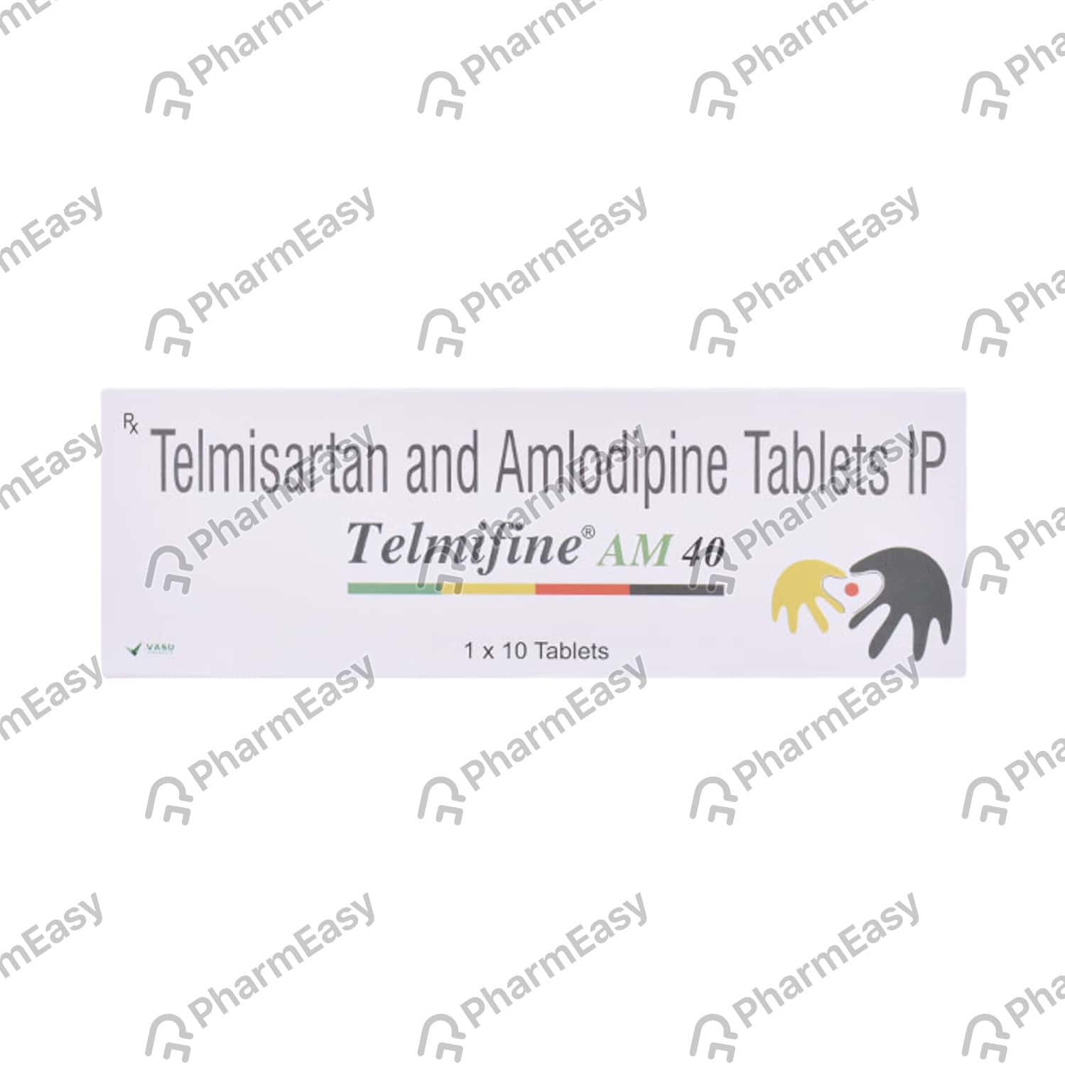 Telmifine Am 40/5mg Strip Of 10 Tablets: Uses, Side Effects, Price ...
