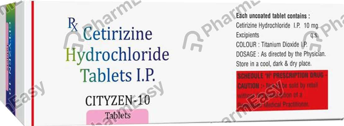 Cityzen 10 MG Tablet (10): Uses, Side Effects, Price & Dosage | PharmEasy