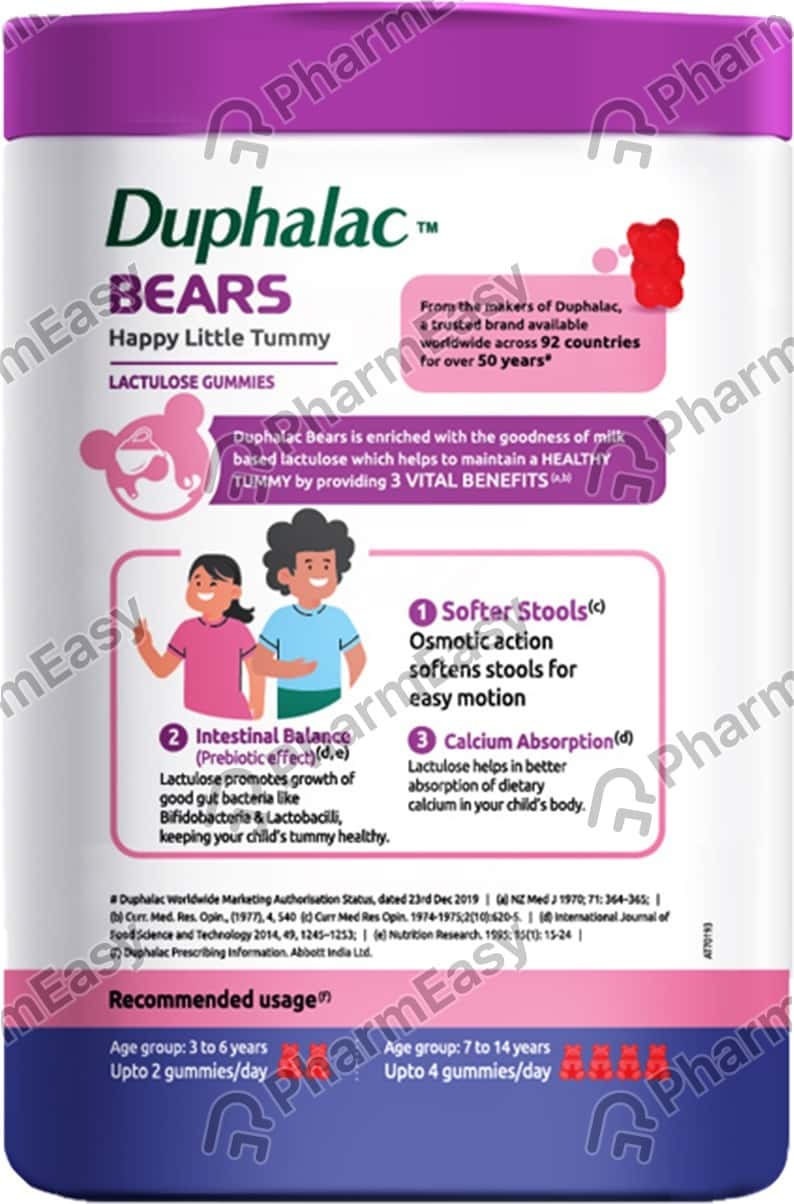 Buy DUPHALAC BEARS STRAWBERRY FLAVOUR BOTTLE OF 30 GUMMIES Online & Get ...