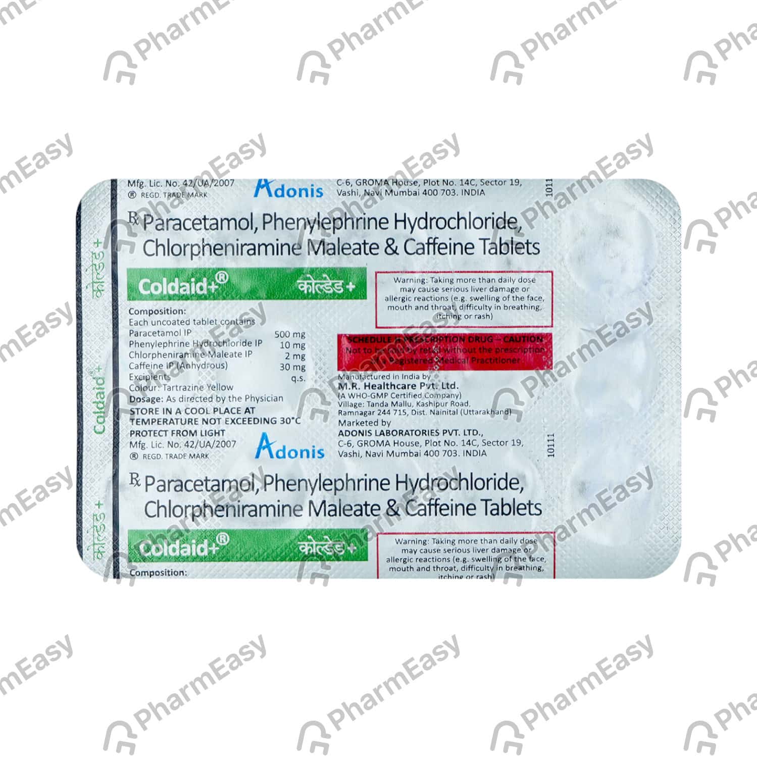 Buy Coldaid Plus Strip Of 15 Tablets Online & Save Up to 24% at PharmEasy