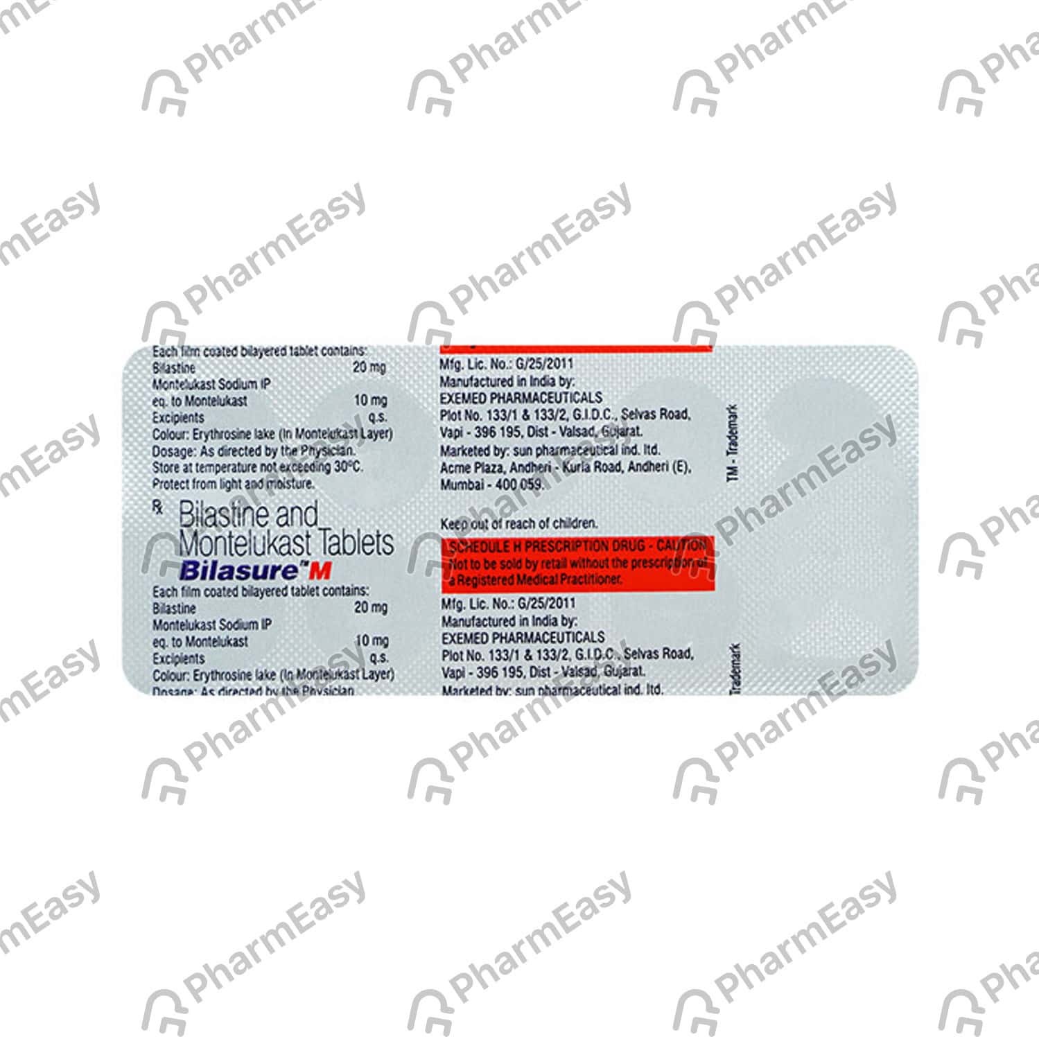 Bilasure M 40mg Strip Of 10 Tablets: Uses, Side Effects, Price & Dosage ...