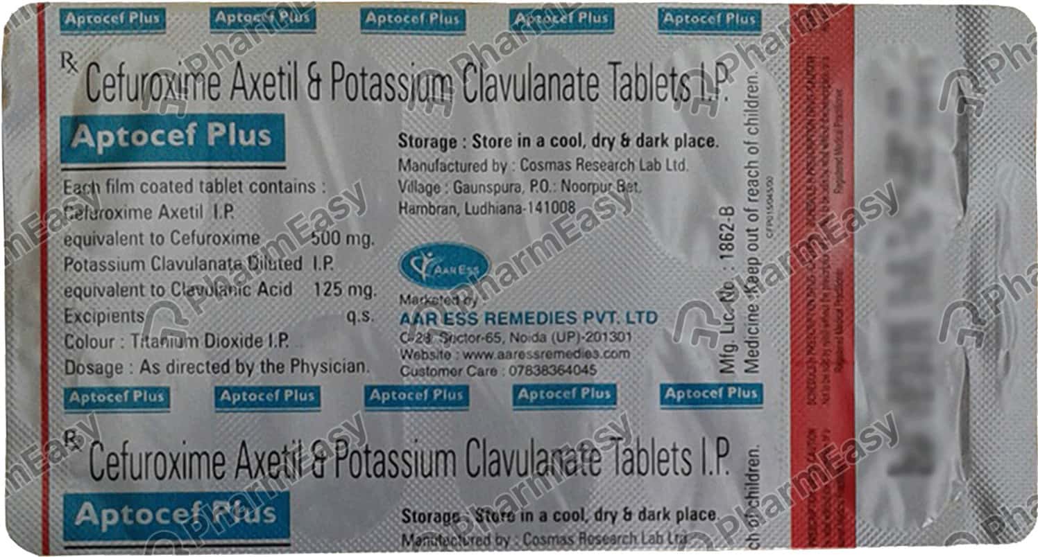 Buy Aptocef Plus Strip Of 10 Tablets Online at Flat 15% OFF | PharmEasy
