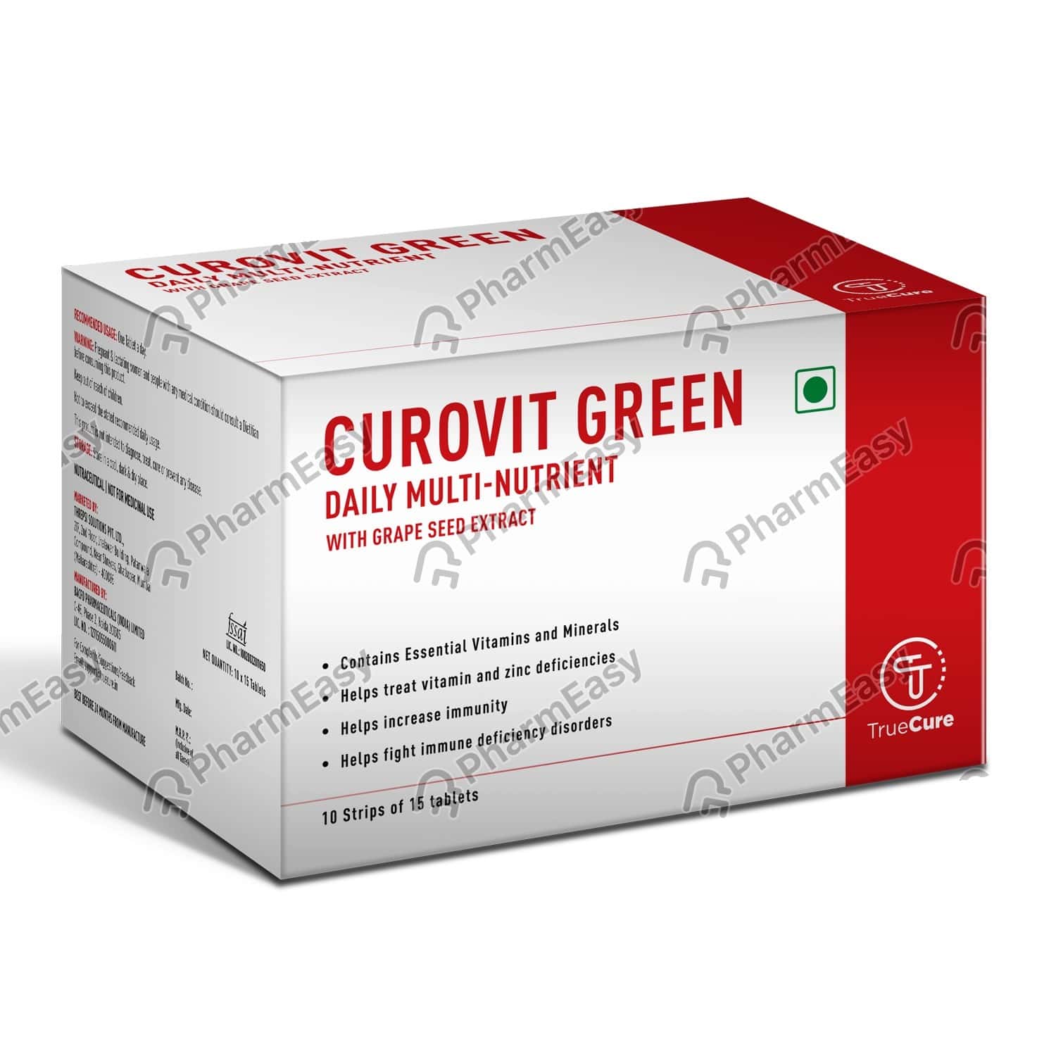 Buy Curovit Green Strip Of 15 Tablets Online at Flat 18% OFF* | PharmEasy