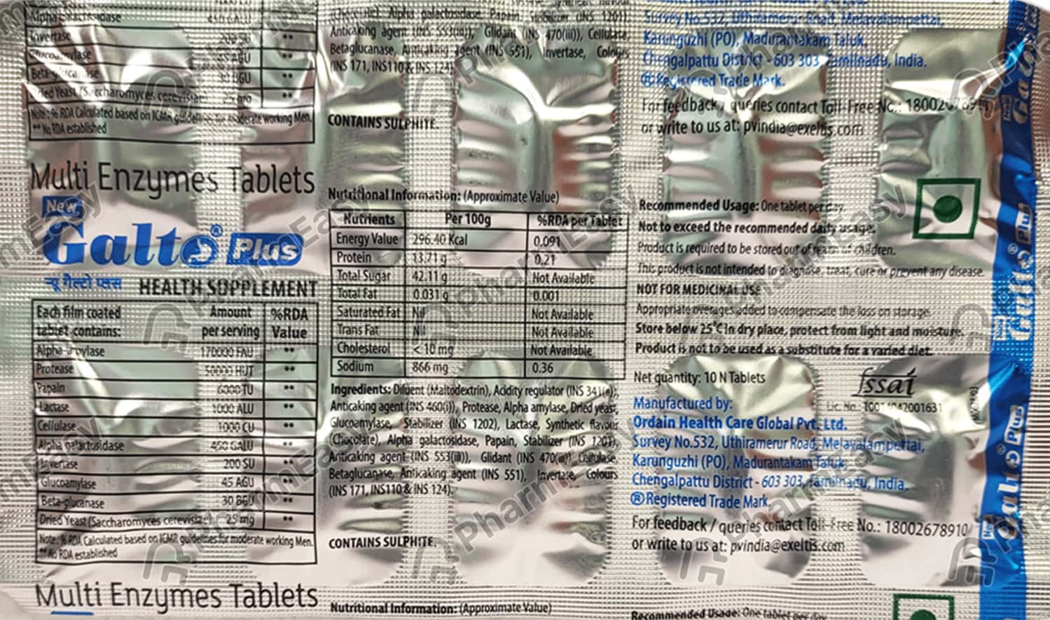 Buy New Galto Plus Strip Of 10 Tablets Online at Flat 15% OFF | PharmEasy