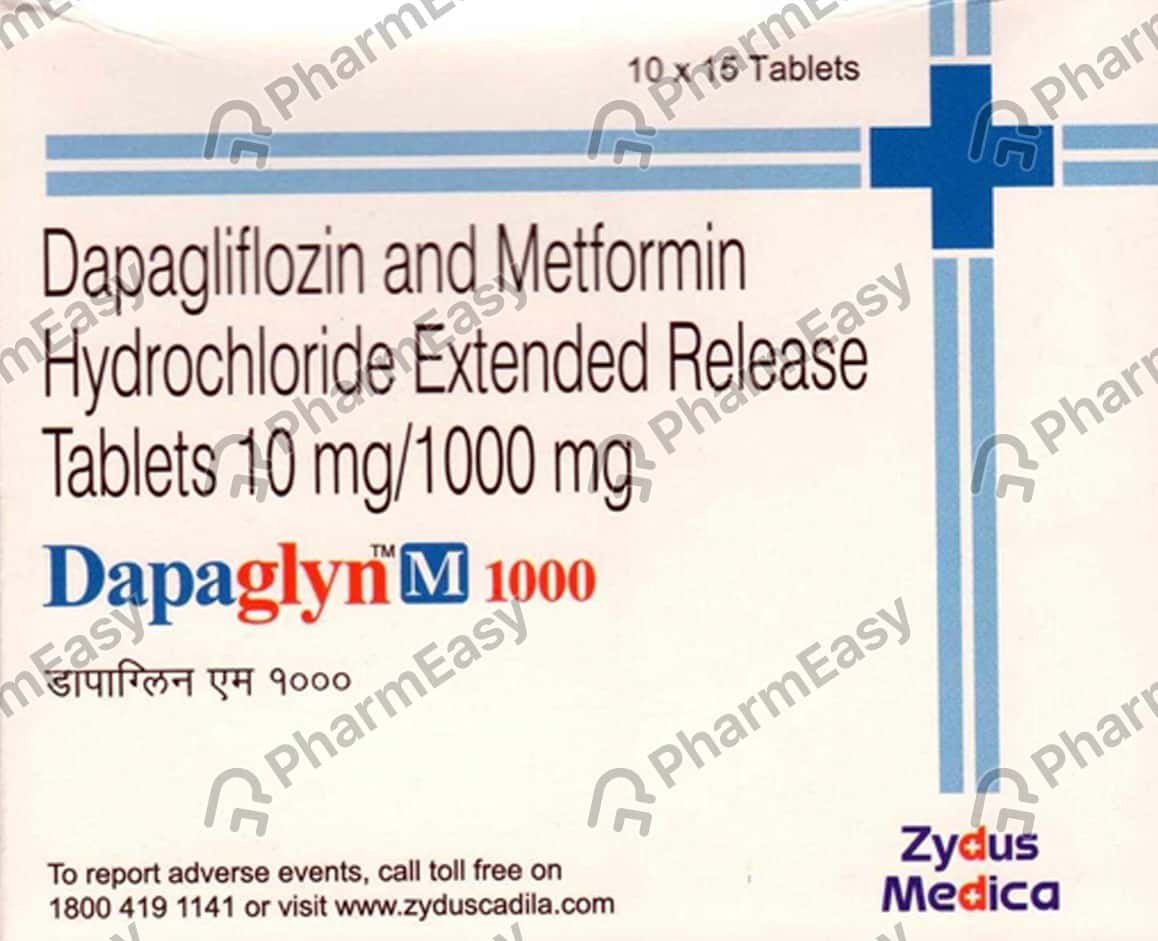 Dapaglyn M 1000mg Strip Of 15 Tablets: Uses, Side Effects, Price ...