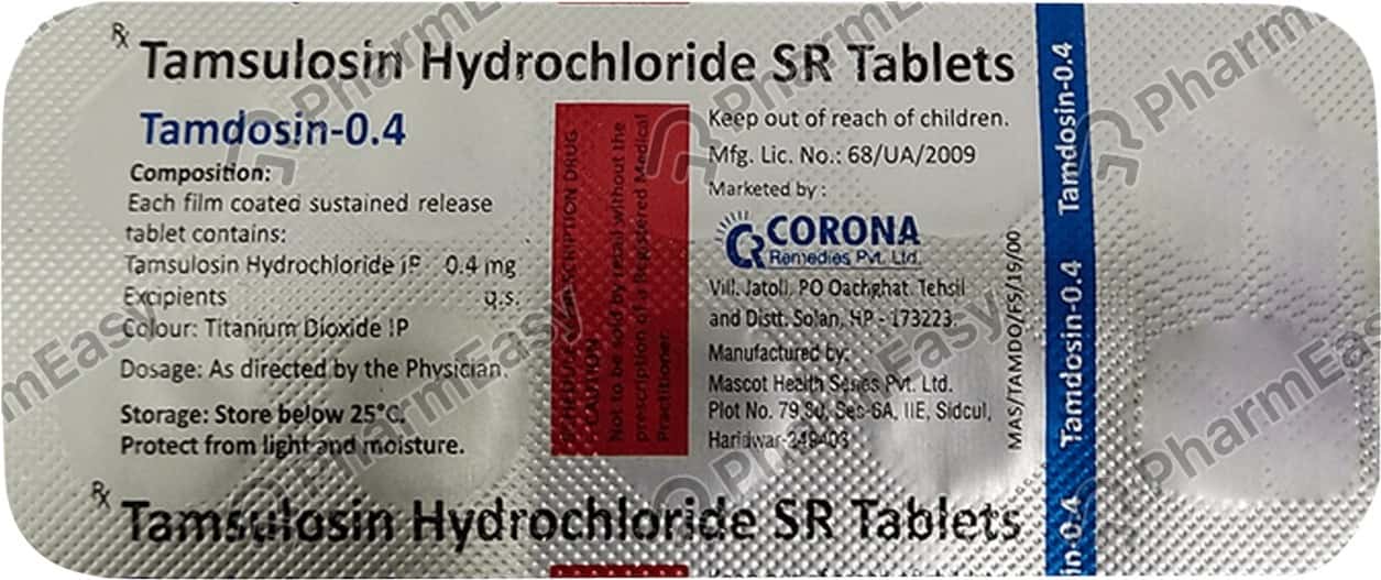 Tamstream 0.4 MG Tablet (10): Uses, Side Effects, Price, Dosage ...