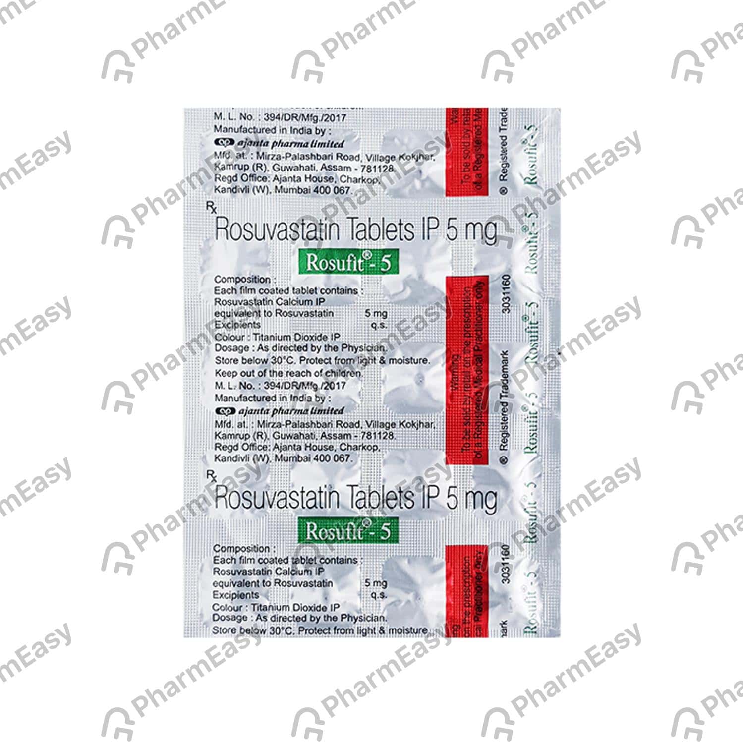 Rosufit 5 MG Tablet (20): Uses, Side Effects, Price & Dosage | PharmEasy