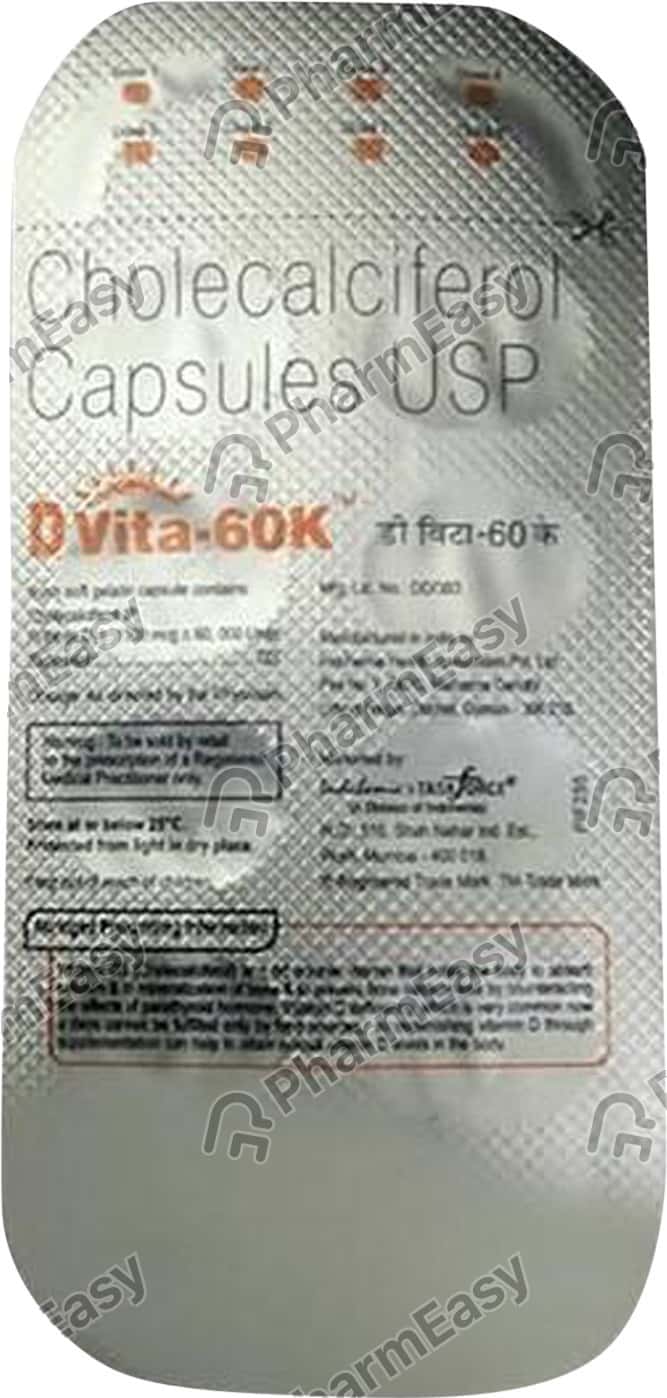 D Vita 60000 IU Capsule (8): Uses, Side Effects, Price & Dosage | PharmEasy