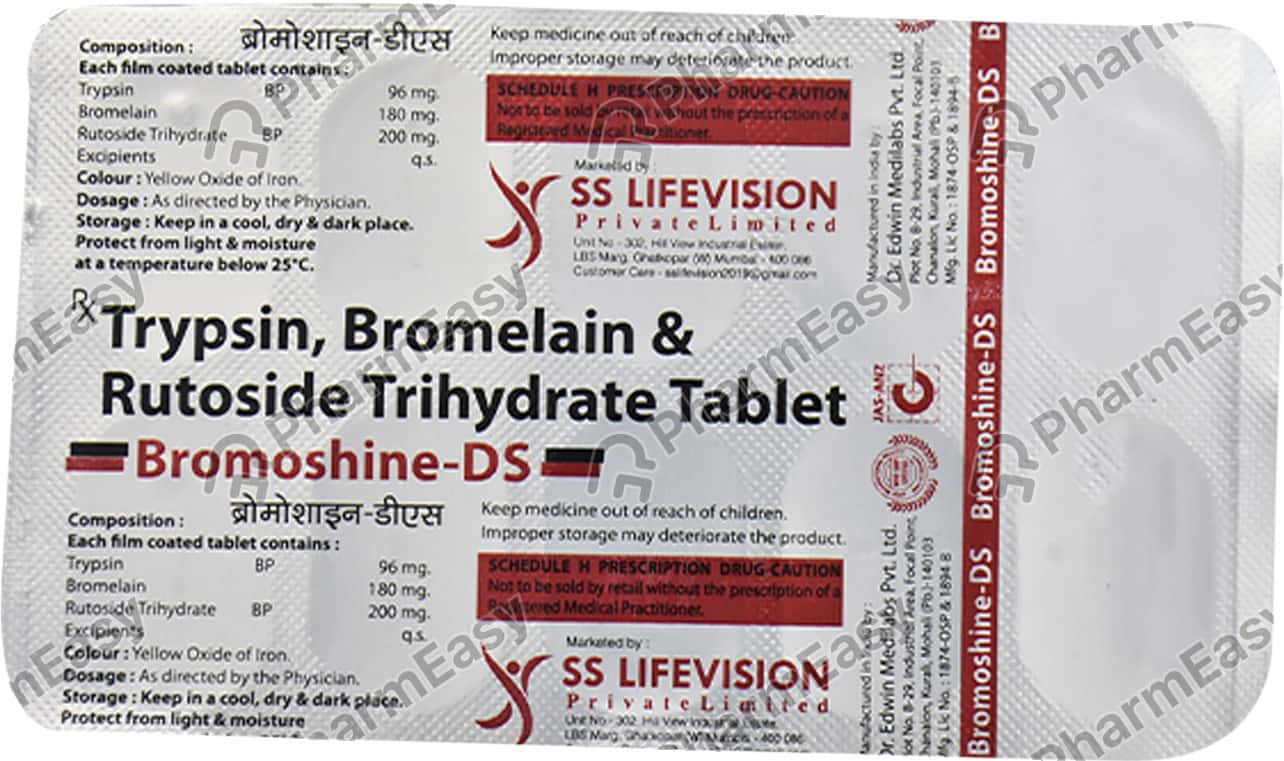 Buy Bromoshine Ds Strip Of 10 Tablets Online at Flat 15% OFF | PharmEasy