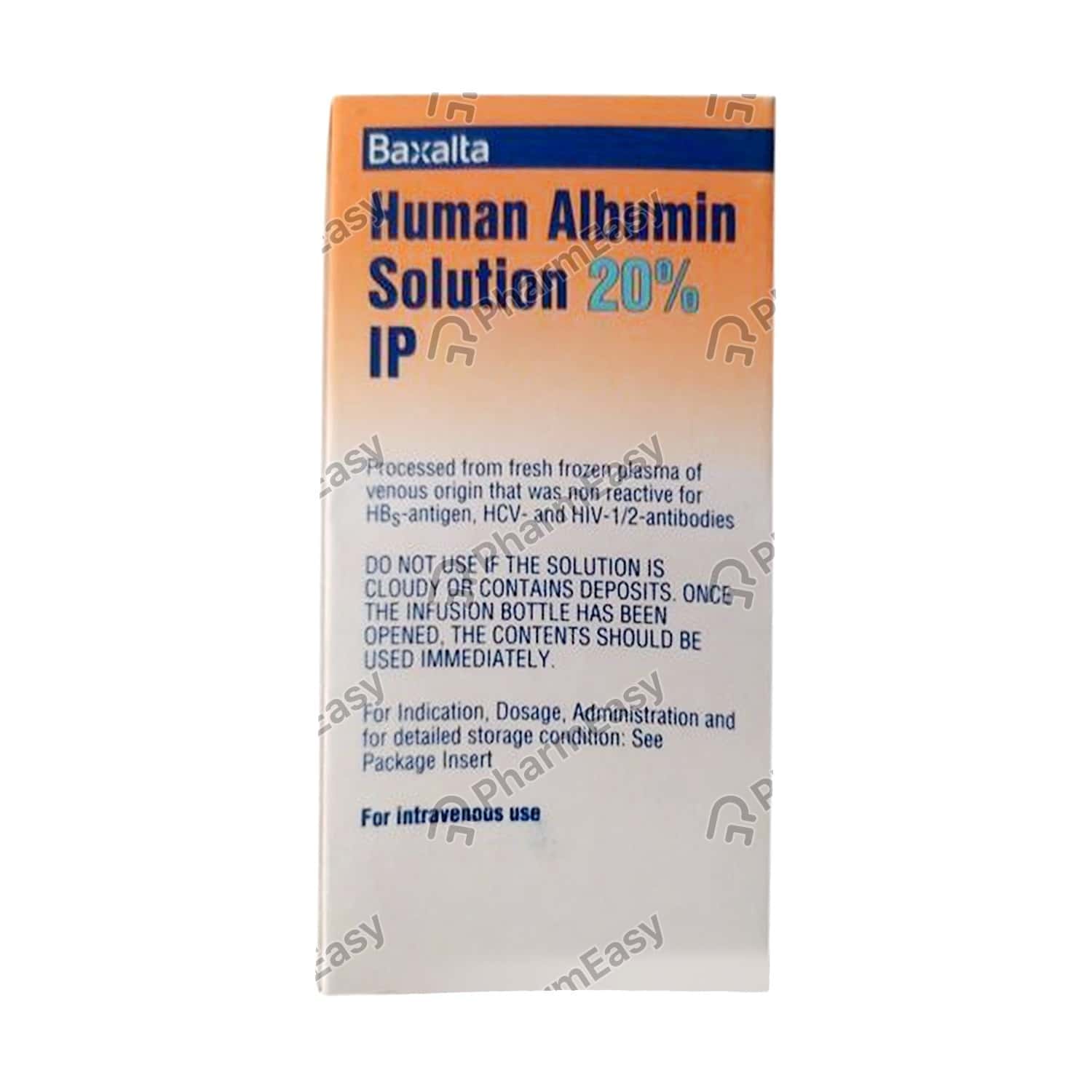 Human Albumin 20 % Injection (100) - Uses, Side Effects, Dosage ...
