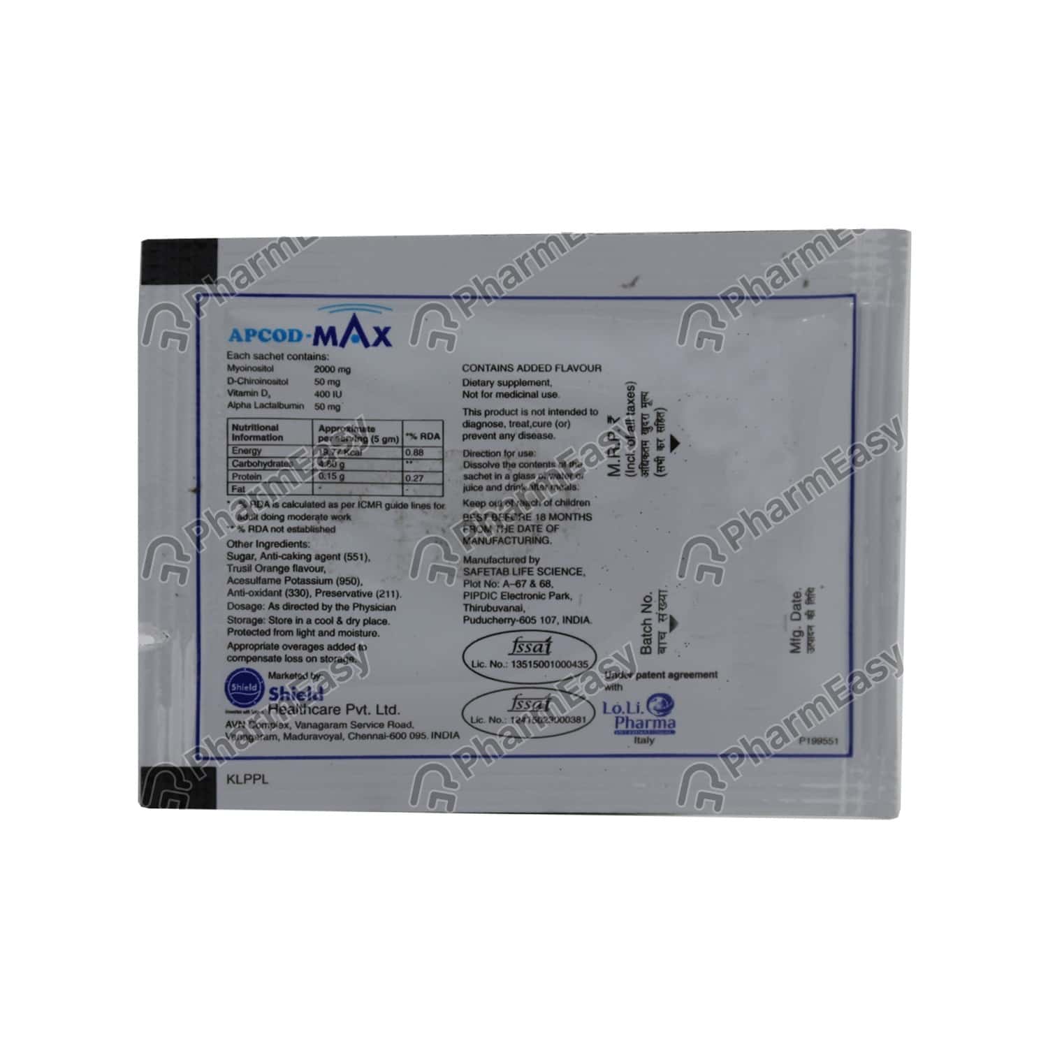 Buy Apcod Max Sachet 5gm Online at Flat 18% OFF* | PharmEasy