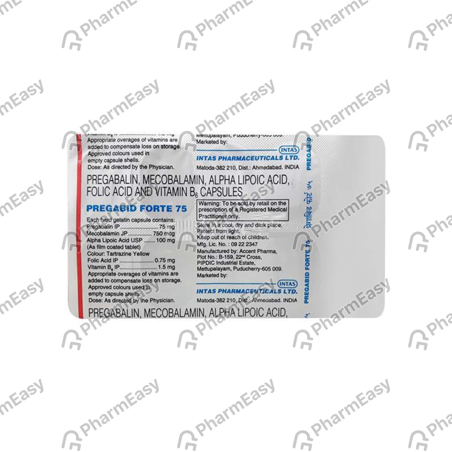 Buy Pregacin Forte 75mg Strip Of Capsules Online at Flat 15% OFF ...